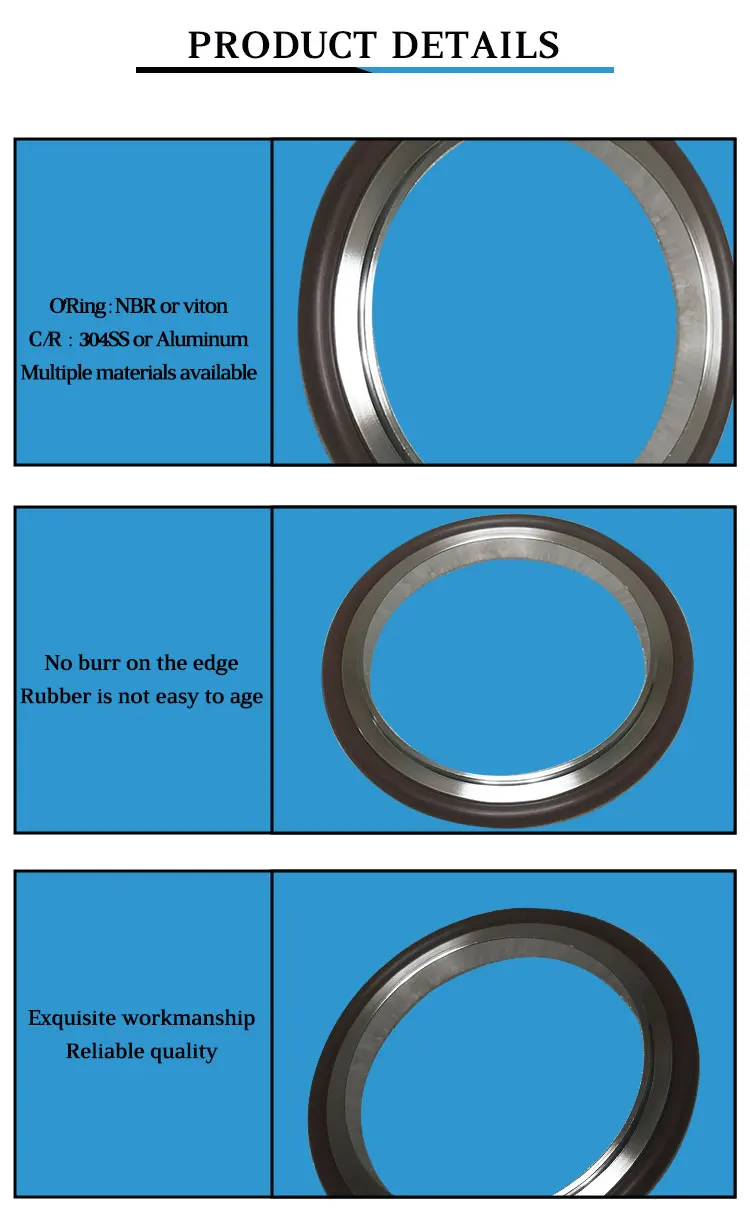 Iso160 Vacuum Outer Centering Ring With Nbr O Rings Aluminum Outer Ring ...