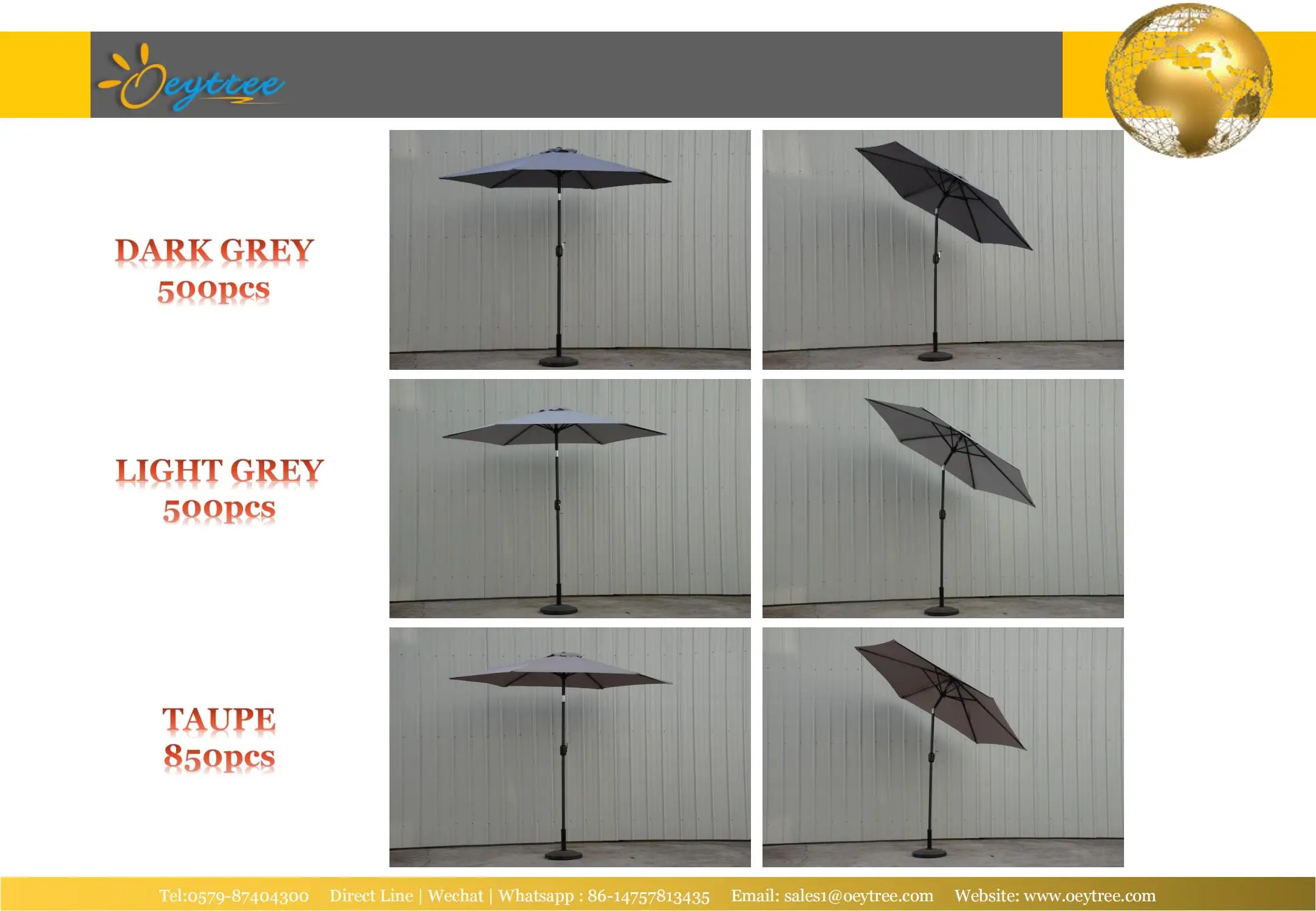 12 FT 3M 8 Ribs Luxury Foldable Outdoor Yard Patio Parasol