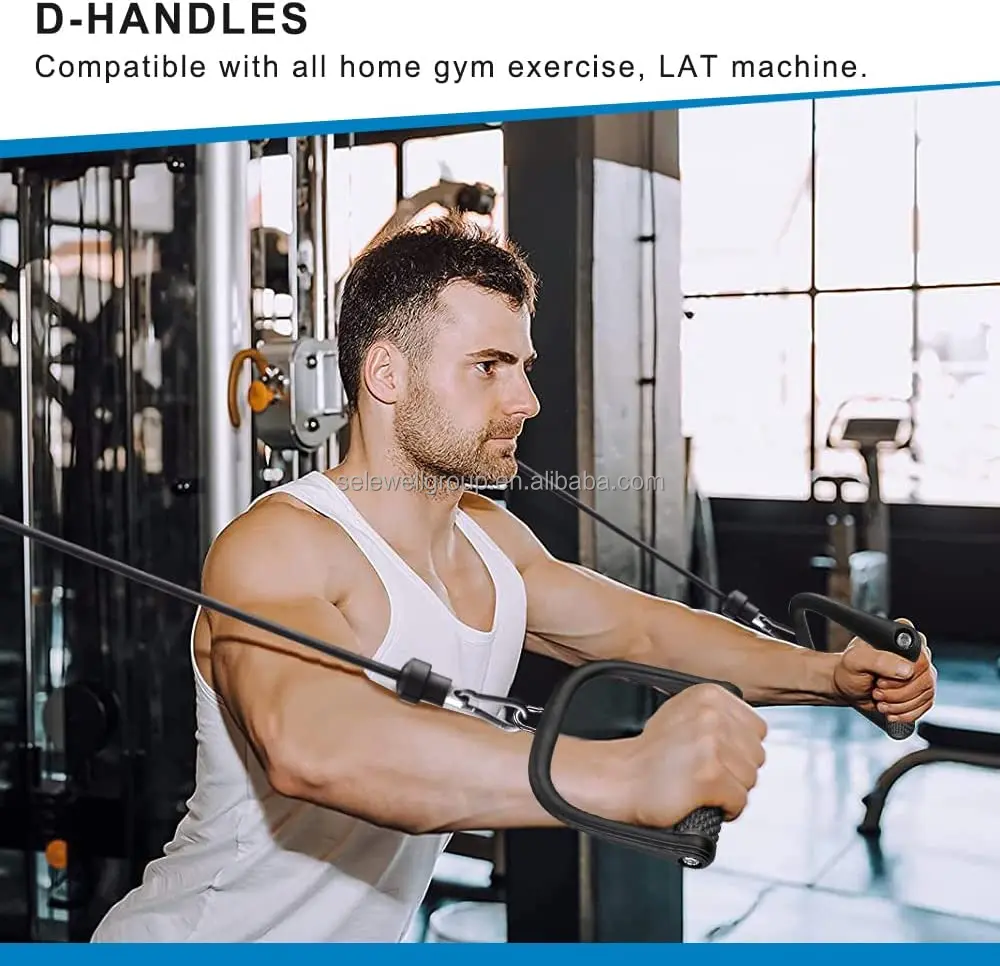 Multi Gym Fitness Cable Machine Attachments Push Pull Down Sports Heavy ...