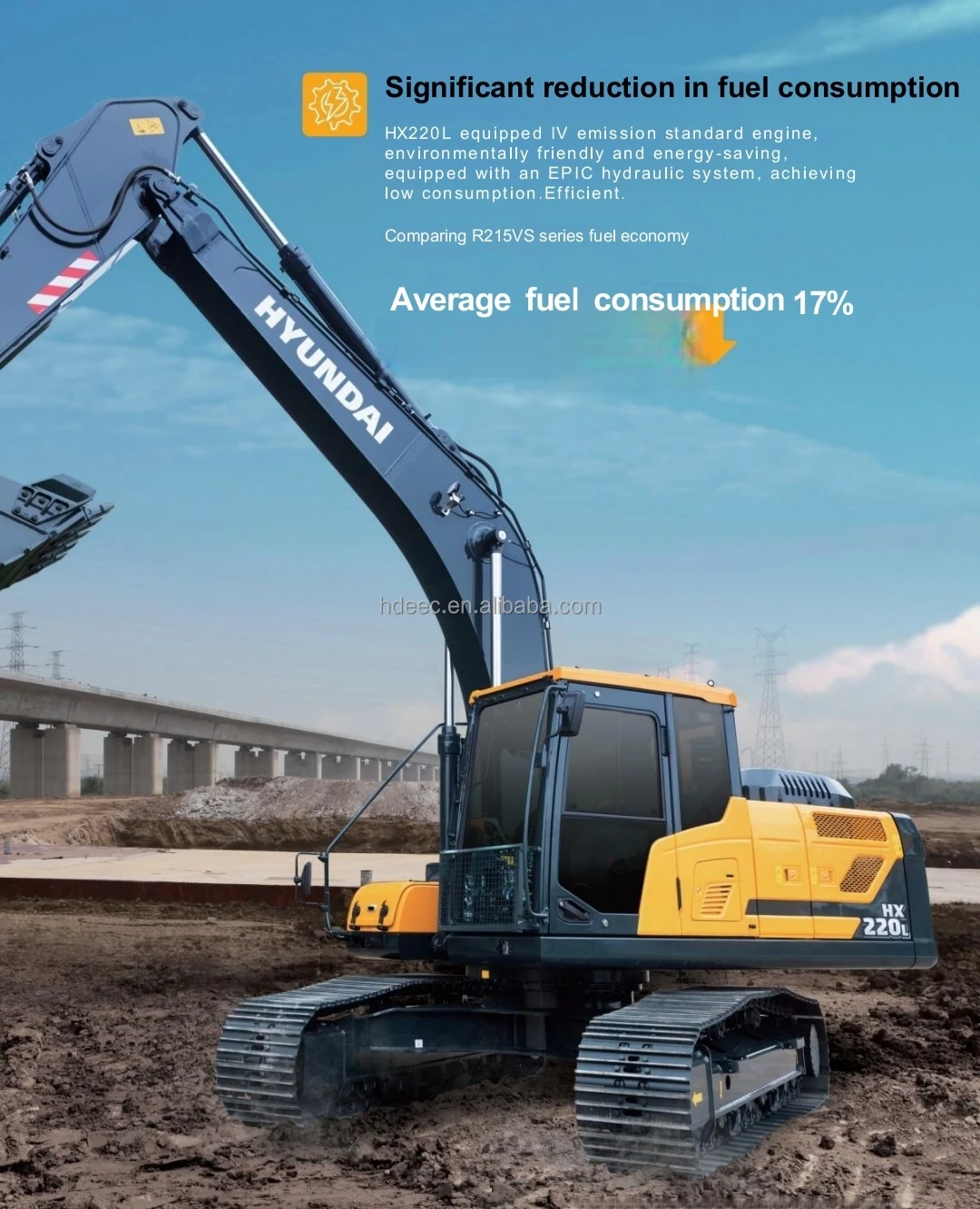 New Excavator Made In Korea Hyundai Hx220s 22 Ton Crawler Excavator ...