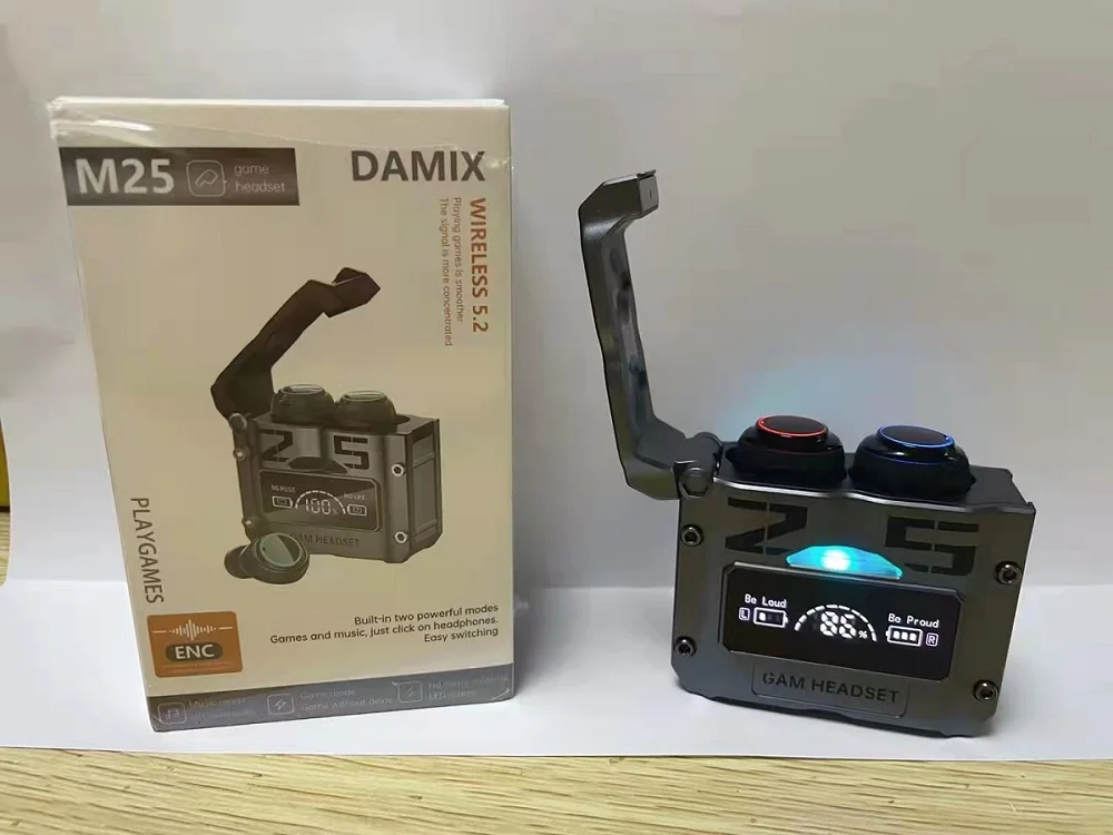 Hot Seller Of New Tws M25 Bt 5.2 Low Latency Gaming Earphone 8d Hifi ...