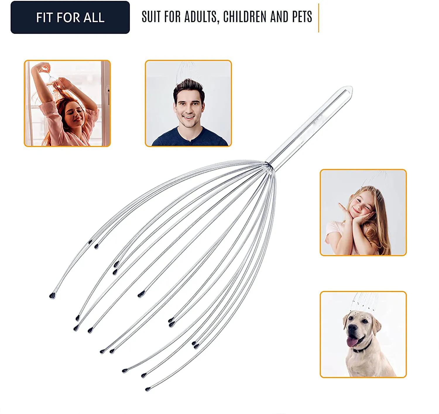Wire Hair Massager - Sustainable Head Scratcher Set