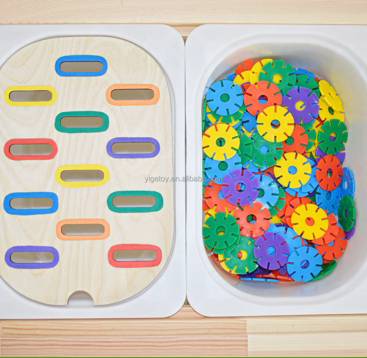 Flisat Wooden Insert - Educational Sensory Table Activity