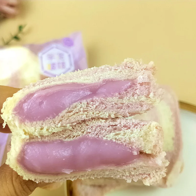 Taro Mashed Pok Roll With Taro Flavor Sandwich Bread For Children's ...