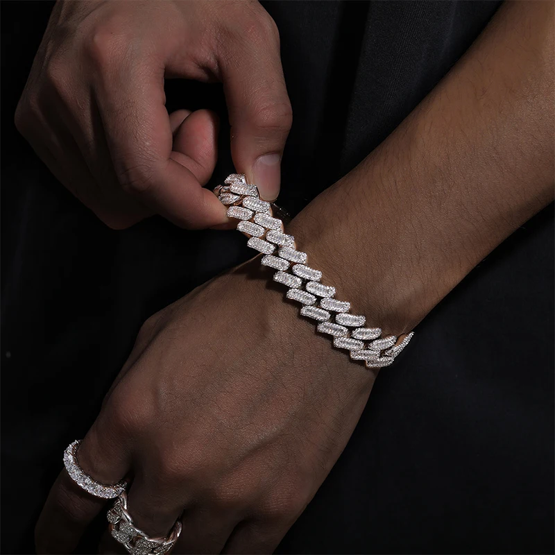 Iced Out Rapper's Jewelry - Hiphop Men's Cuban Link Bracelet
