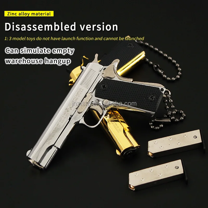 Realistic Mini Metal Toy Gun Miniature Model 1:3 Factory Supply Colt ...