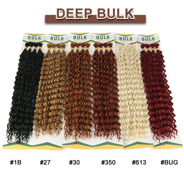Julianna 20inches Wholesale Synthetic Deep Bulk Hair Extension For Braiding - Buy Synthetic Bulk ...
