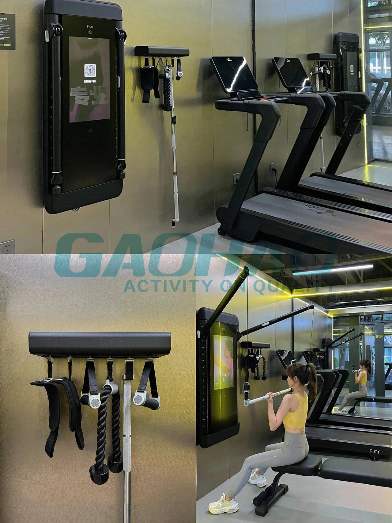 Home Gym Wall-Mounted Smart Mirror - Fitness Training Machine