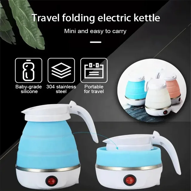 Electric Portable Water Kettle - Foldable Camping Tea Pot