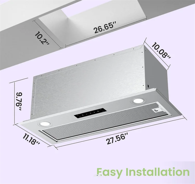 Cooker Hood Electric Kitchen Chimney Extractor Touch Control Ducted ...