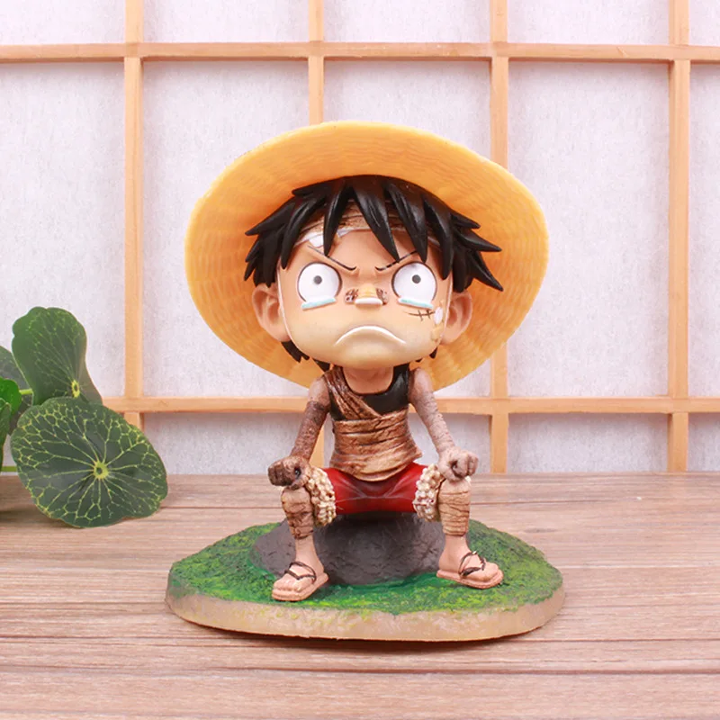 13cm Childhood Luffy Bandage Injury And Crying Scene One Piece Toys ...