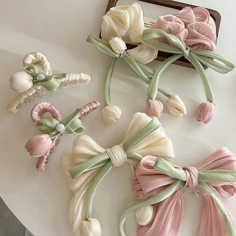 New Tulip Poncho Clip Fresh Sweet Christmas Style Hair Accessories for ...