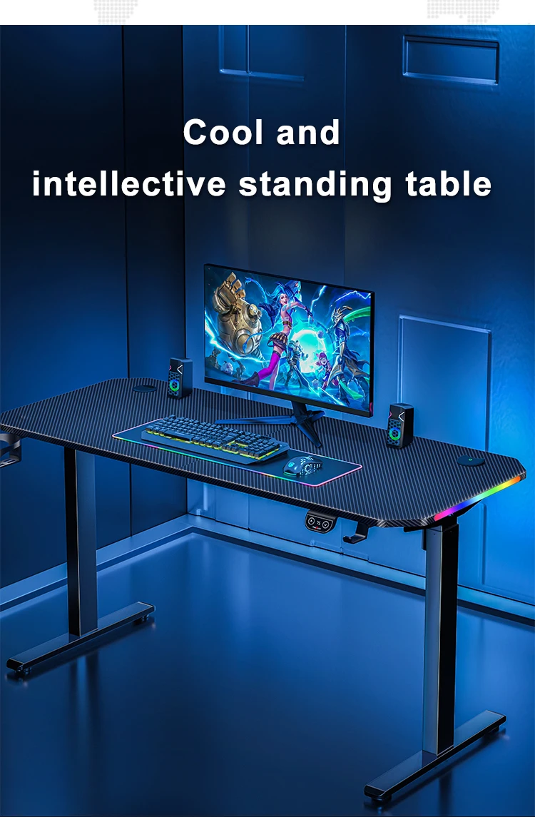 Custom Gaming Desks Black Led Rgb Pc Computer Racing Table Home Office ...