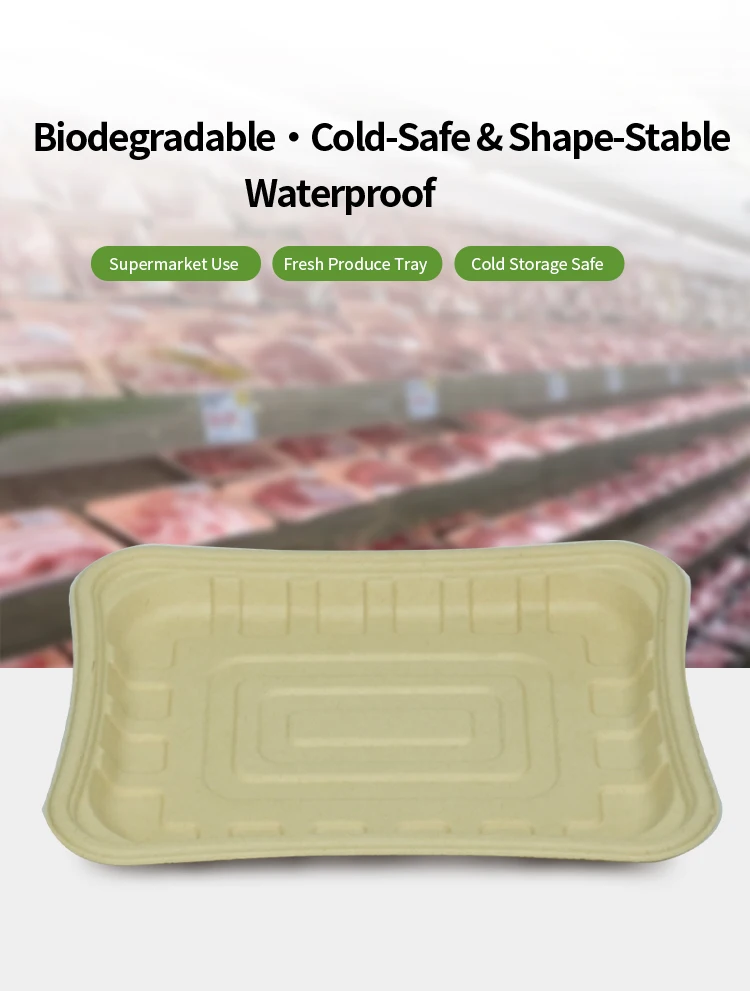 Leadgoal Custom Biodegradable Food Packaging Tray Bamboo Pulp ...