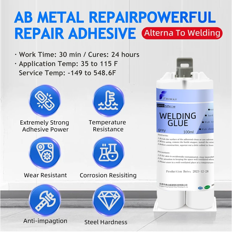 100ml Strong Ab Epoxy Adhesive Resin Waterproof Sealant Metal Glue ...