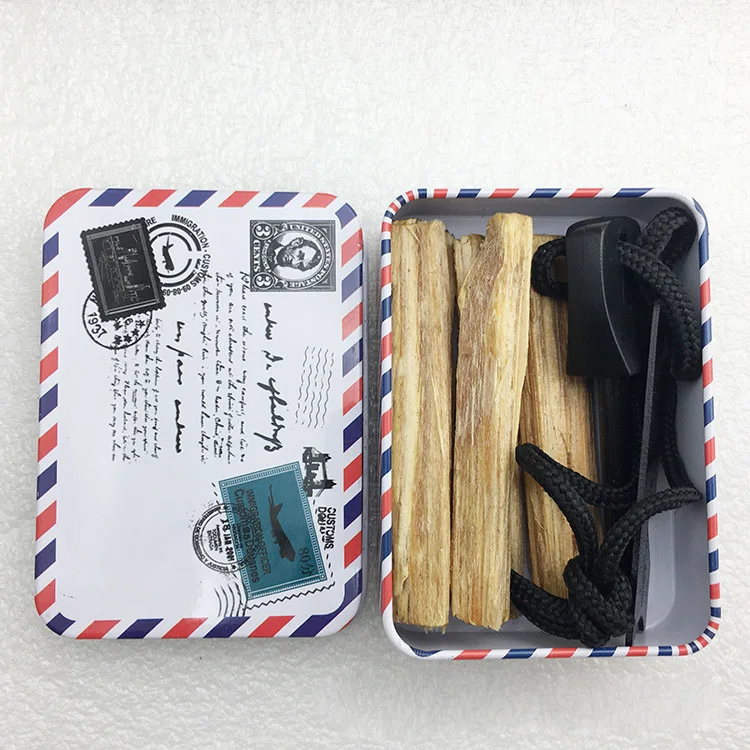 Gifts Outdoor Natural Fatwood Fire Starter Sticks Magnesium Ferro Rod ...