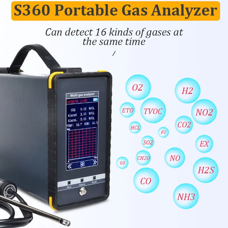 16 in 1 Portable Flue Gas Analyzer - Precision & Reliability