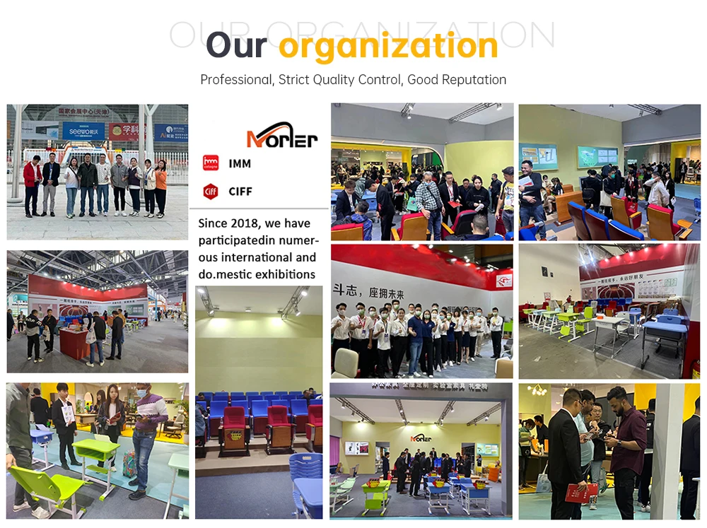 Classroom Study Table And Chair Desk Set With Footrest For Lunch Break ...