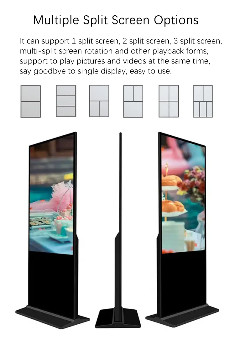 Android System Touch Screen Digital Signage Kiosk 55 Inch Floor ...