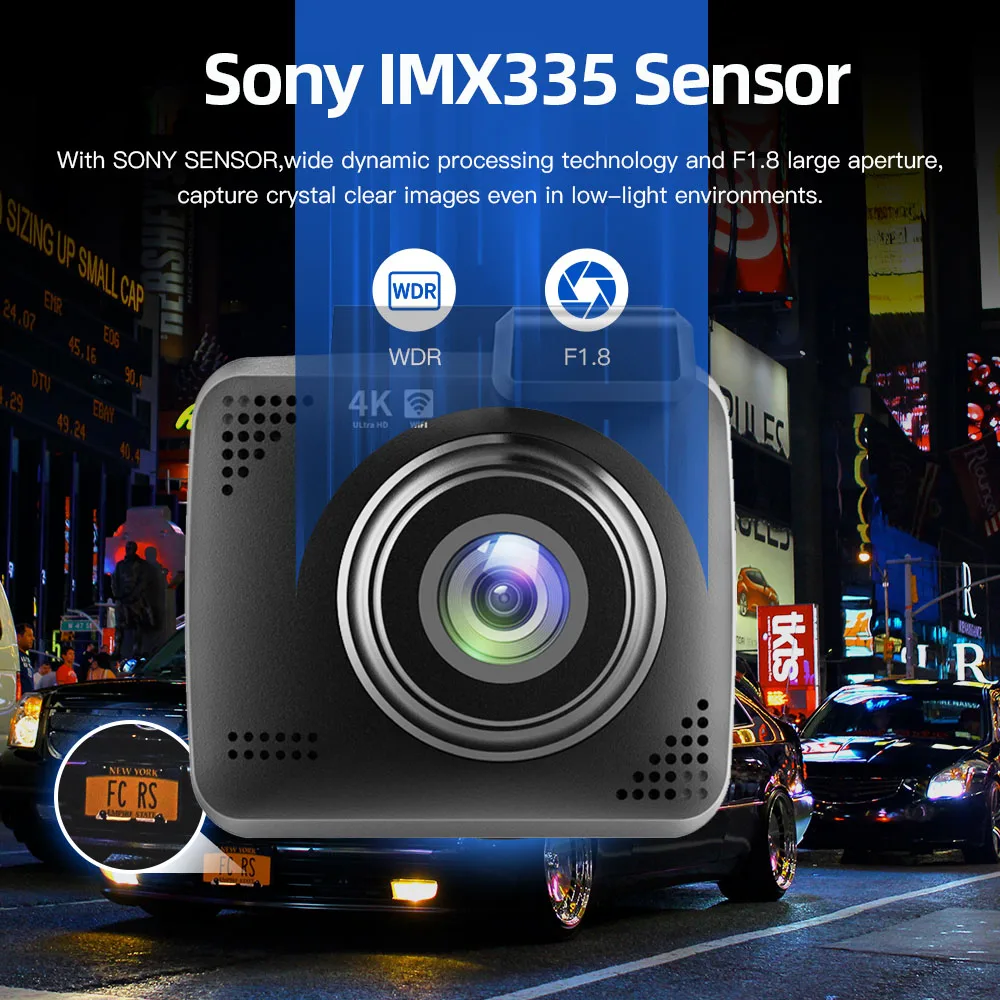 4k Dash Cam Sony Sensor Wide Angle Wifi Car Camera Dashcam 3840*2160p ...