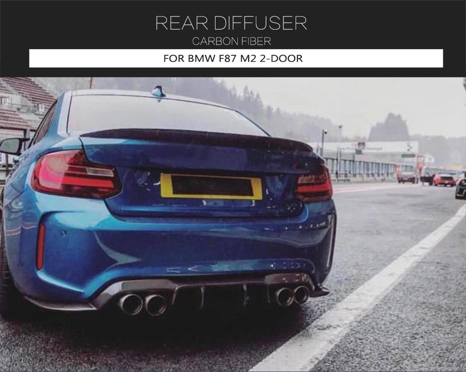 Jcsportline Carbon Fiber F87 M2 M2c Rear Diffuser For Bmw F87 M2 | M2 ...