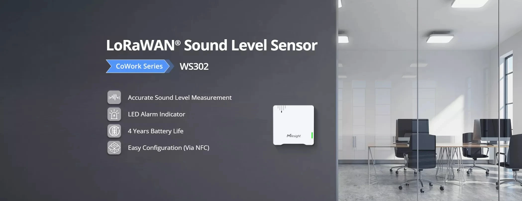 Milesight WS302 Lora Sensor - Sound Level Monitoring