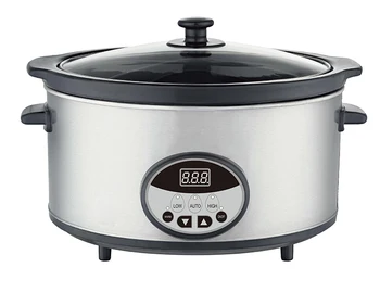 3.5qt 4.5qt 6.5qt Oval Ceramic Digital Slow Cooker With Led Display ...