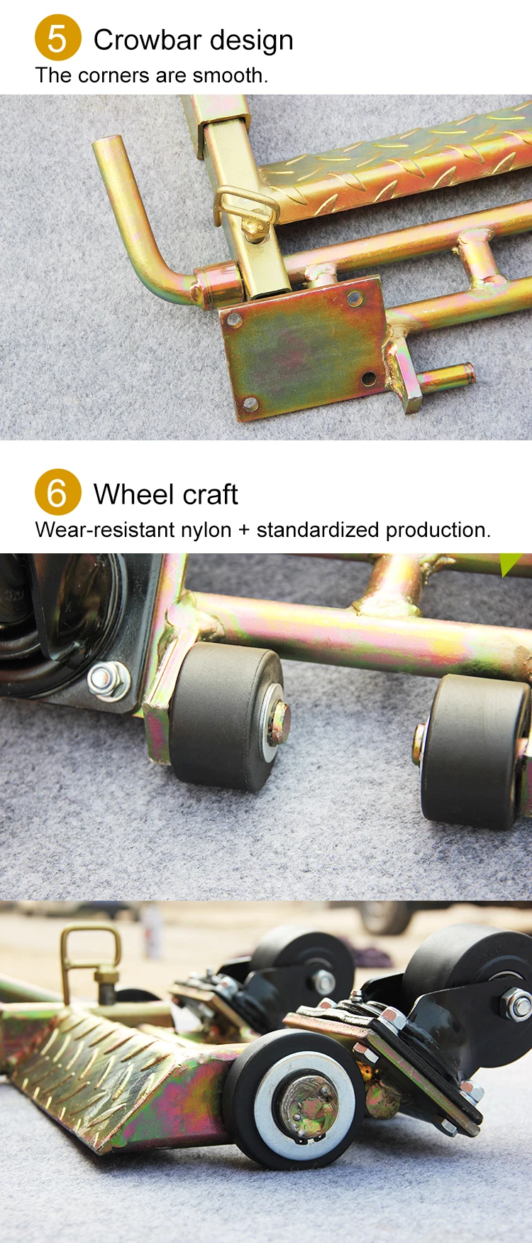 3 Ton Hydraulic Jack Car Wheel Mover Dolly - CE Certified Portable Lift ...