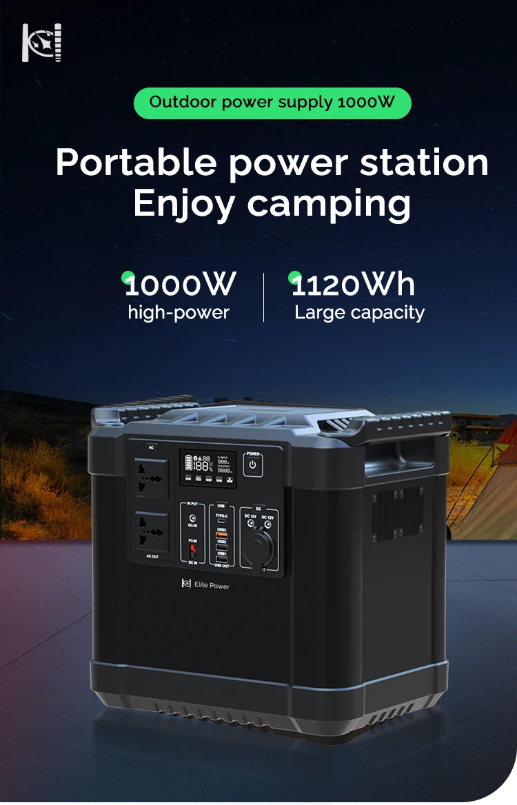 Smart Portable 1000w 220v 230v Eu Plug Powerstation Outdoor Solar ...