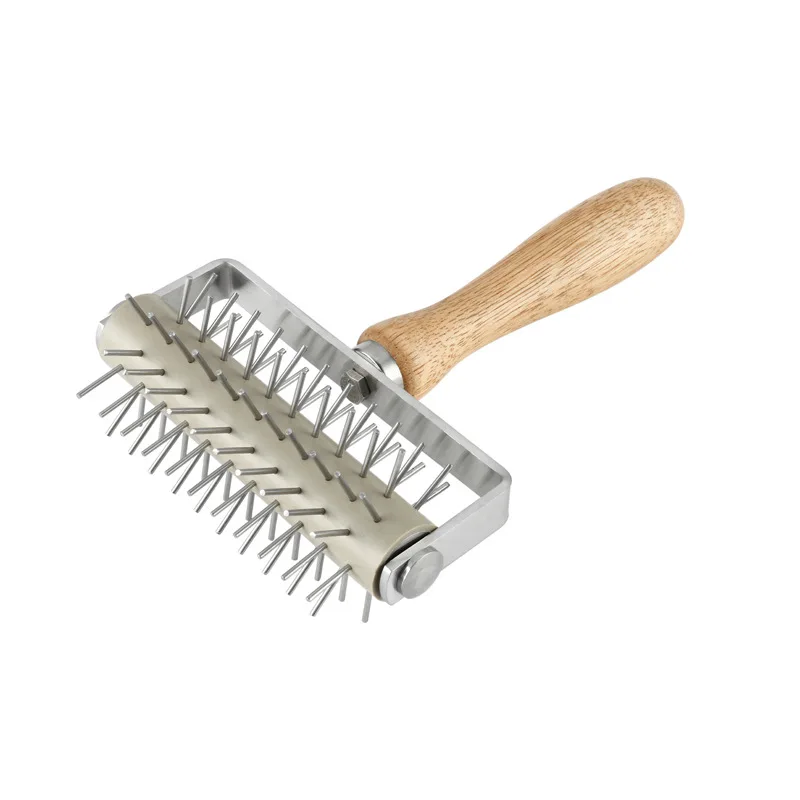 Stainless Steel Wheel Pizza Bread Needle Puncher Roller Pie Pastry ...