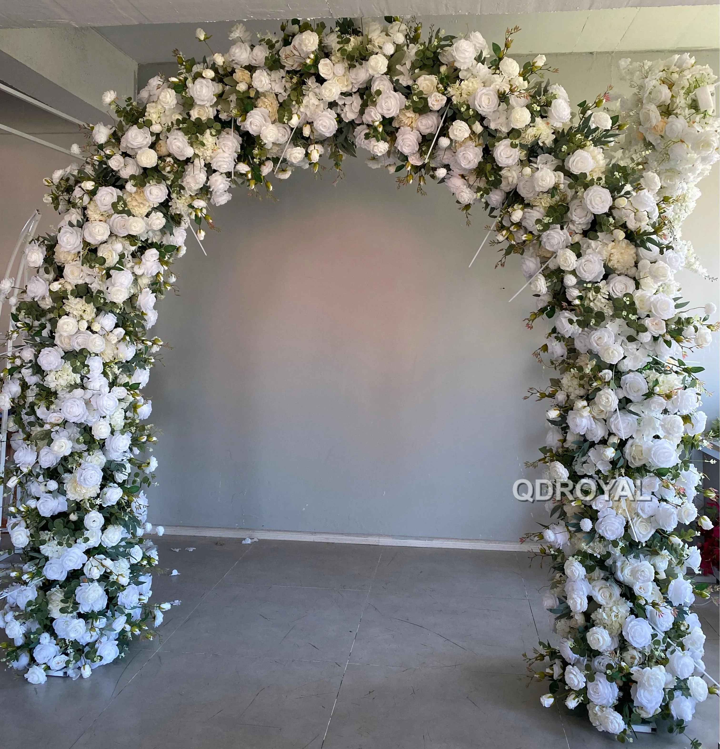 Luxury White Square Wedding Flower Arch - Artificial Flowers