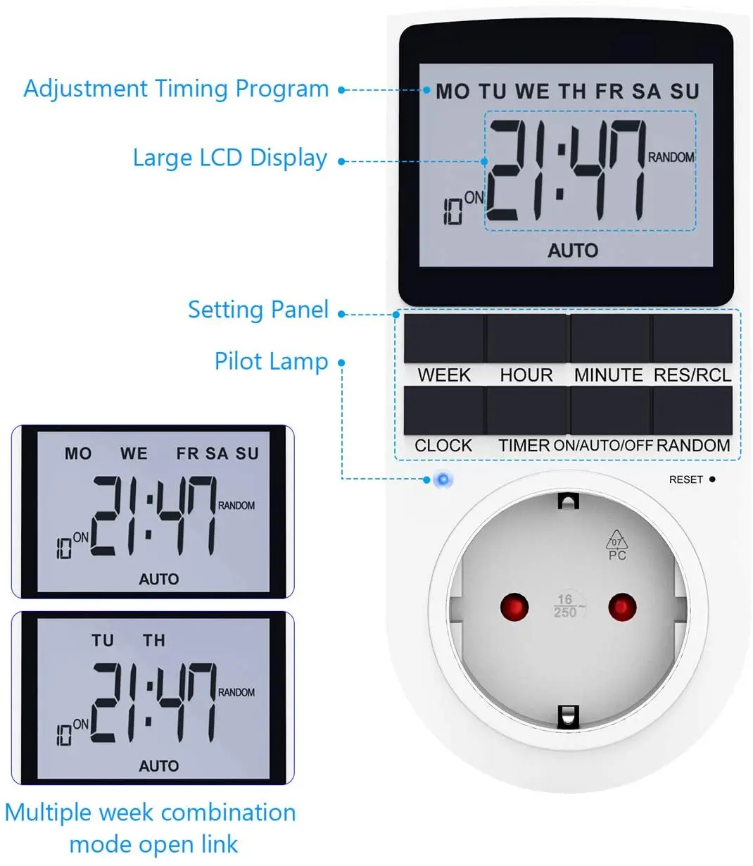 Smart Digital Light Timer Plug - Save Energy Efficiently