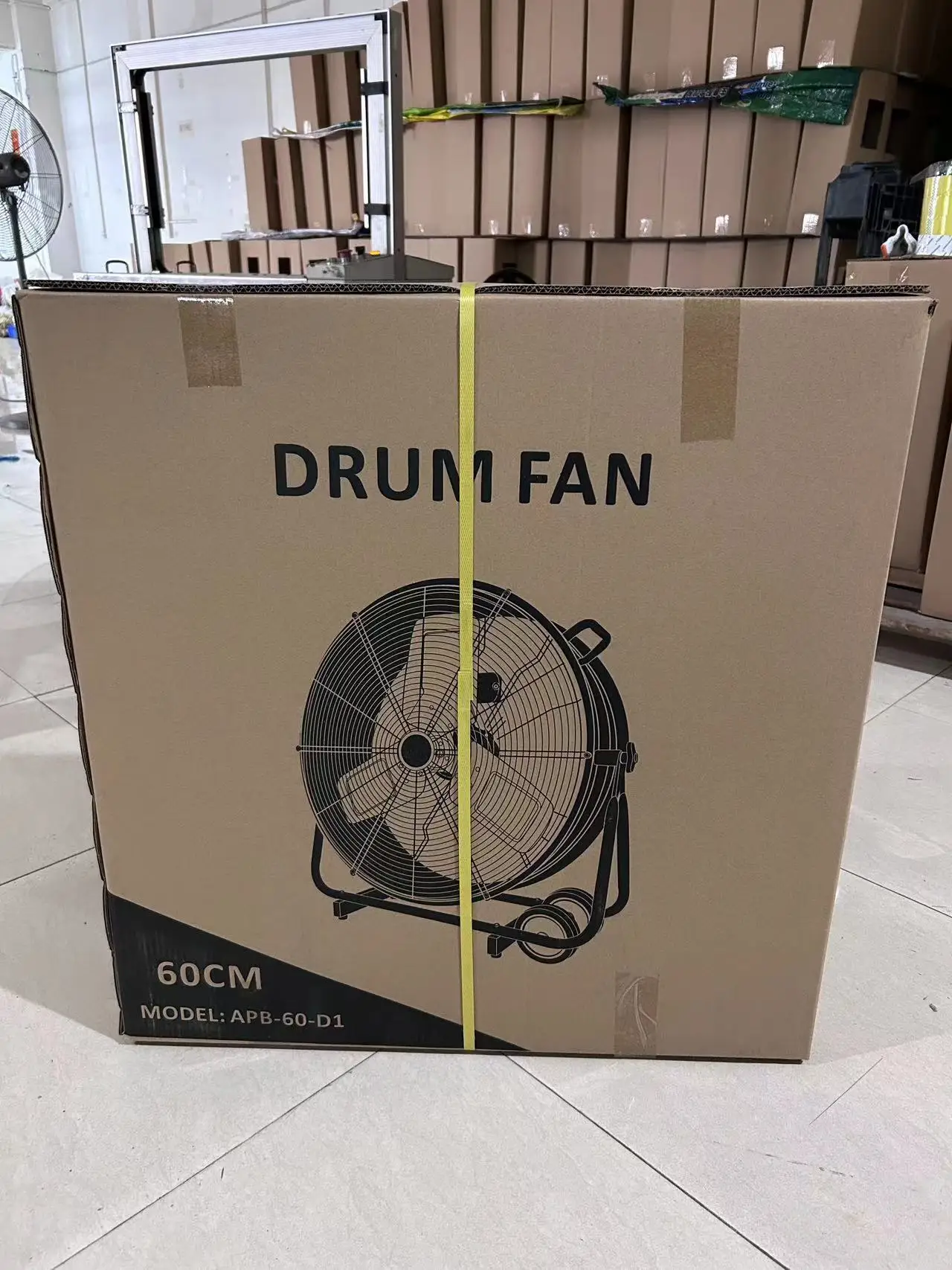24 Inch Metal Floor Ventilation Drum Fan 250w Energy Saving 3 Speeds ...