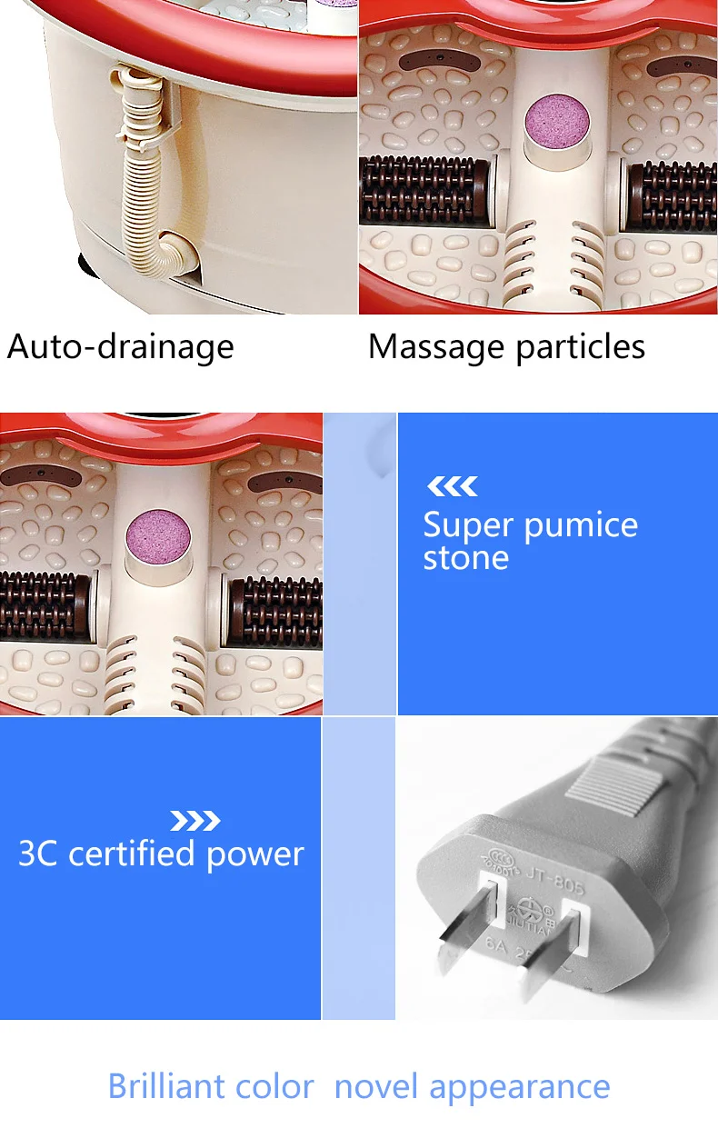 High Quality Foot Spa Bath Massager Machine With Heat Bubbles Vibrating ...
