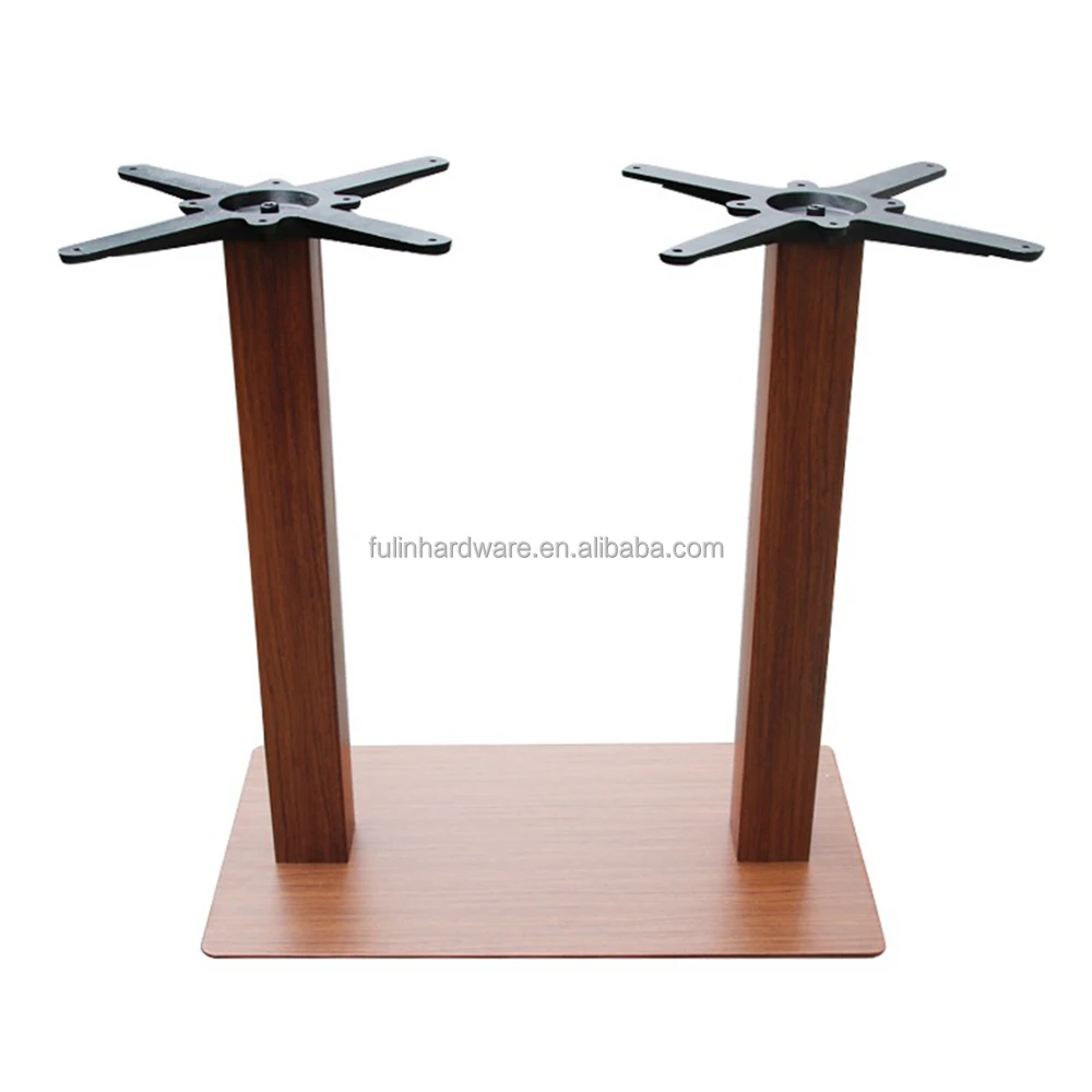 Wood Grain Metal Table Base Heavy Duty Restaurant Tables Base Wood ...