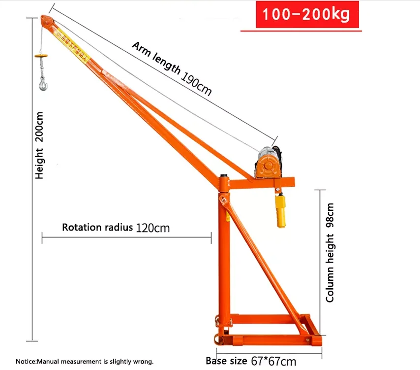 Mini Hydraulic Crane - Portable Lift for Easy Goods Handling