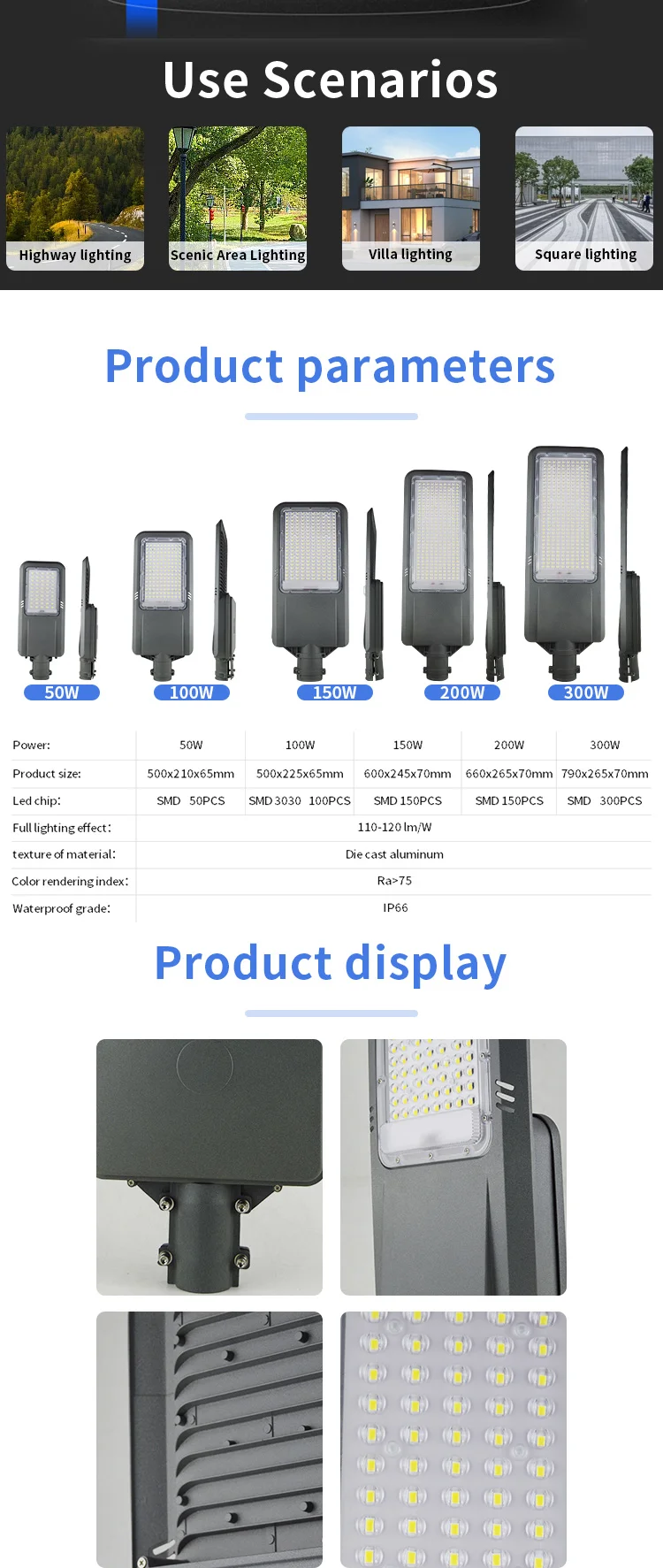 Smart Street Lighting Control System Outdoor Area Road Streetlight 50 ...