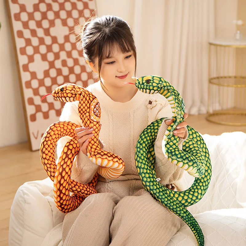 Simulated Snake Doll Funny Plush Toy Long Python And Mischievous Trick ...