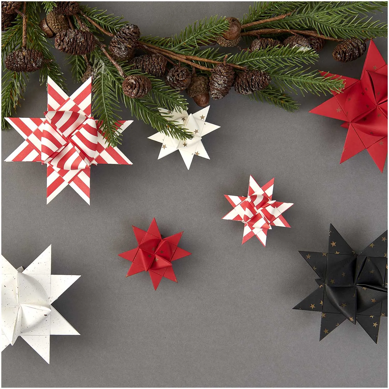 Folded Origami Paper Stars 2d 3d Froebel Moravian Stars - Buy Origami ...