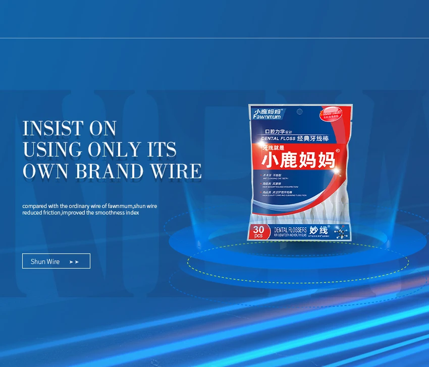 Biodegradable Double Flosser Pick - High Quality Dental Floss