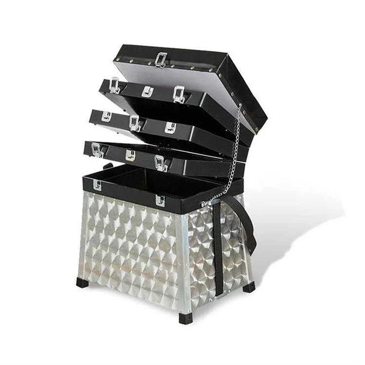 Wholesale Price Aluminum 4 layers fishing seat box tackle box