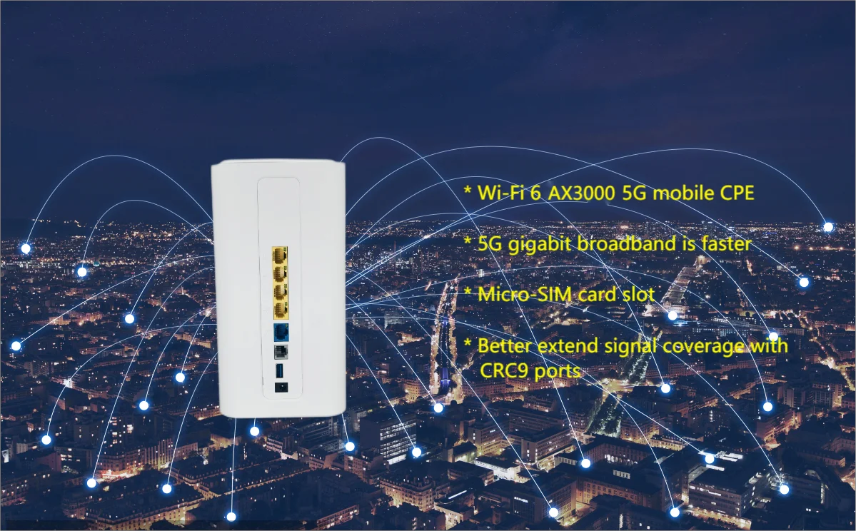 AX3000 5G Wifi 6 CPE Router ZXG530-A1 Outdoor LTE With Sim Card Slot ...