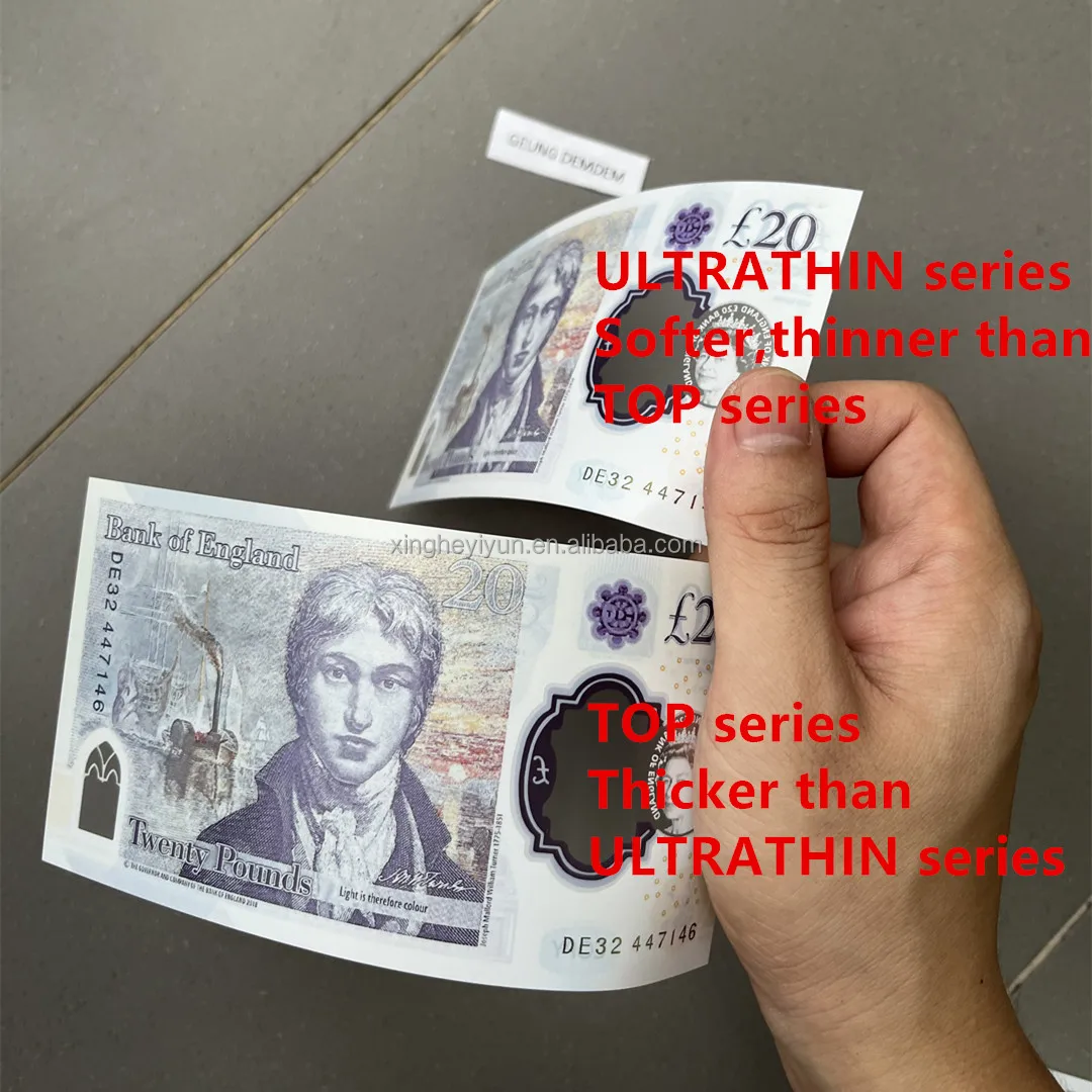 Clear Polymer Movie Prop Money UK - Trending & Environment Friendly