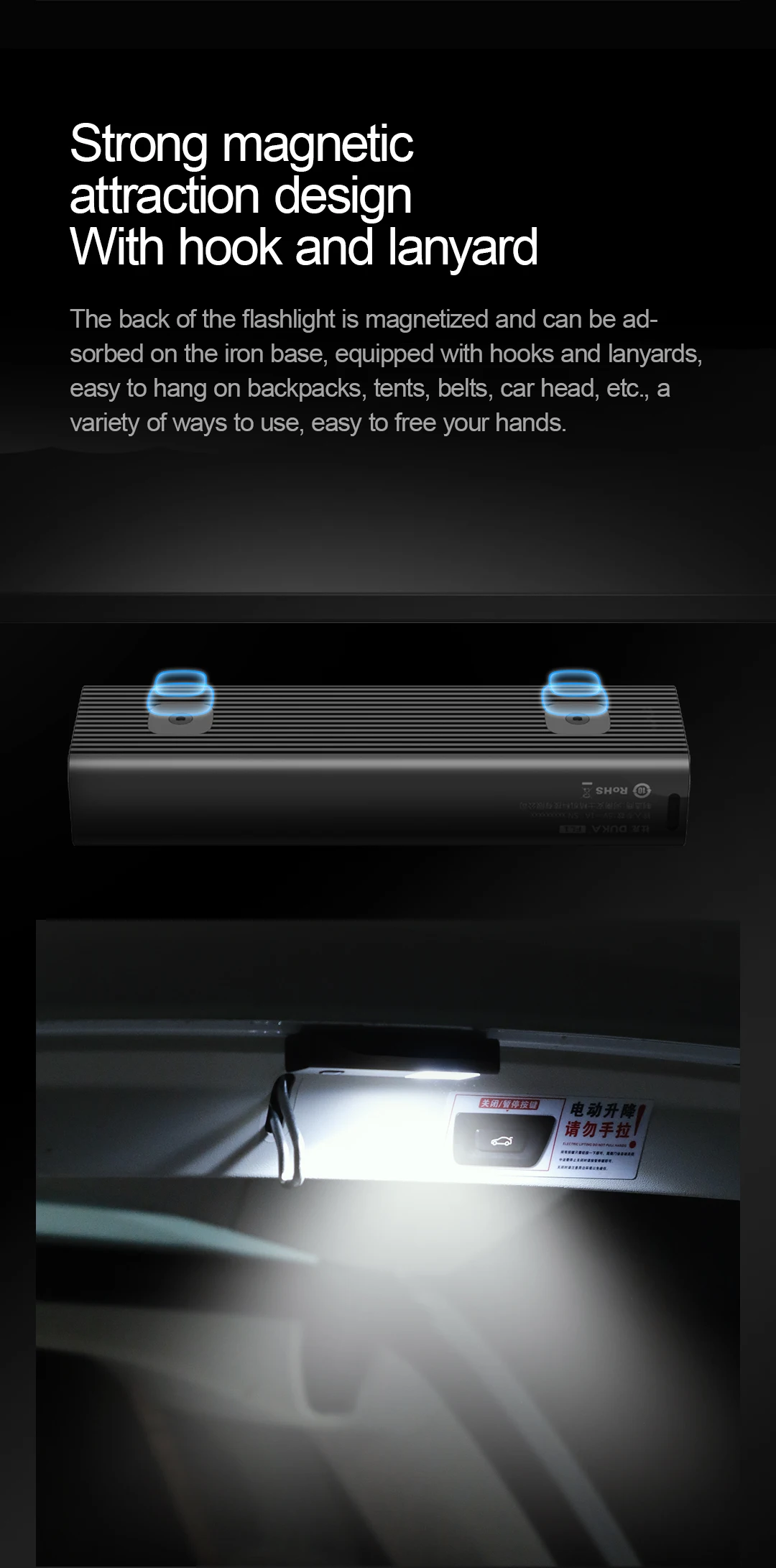 Duka Atuman Fl1 Multi-functional Flashlight Outdoors Electric Torch Portable Camping Torch ...