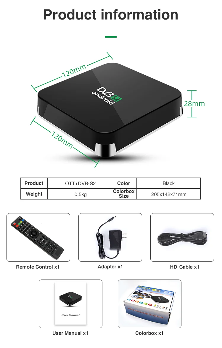 4K HD Hybrid OTT Satellite TV Receiver - Smart Android Box