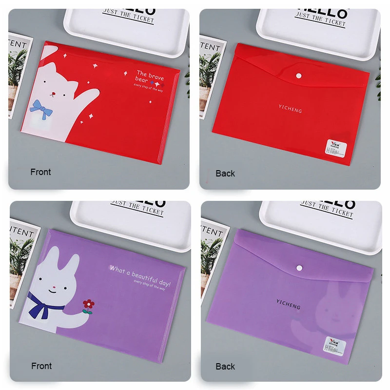 Transparent A4 Size PP File Folders With Diagonal Design and Plastic ...
