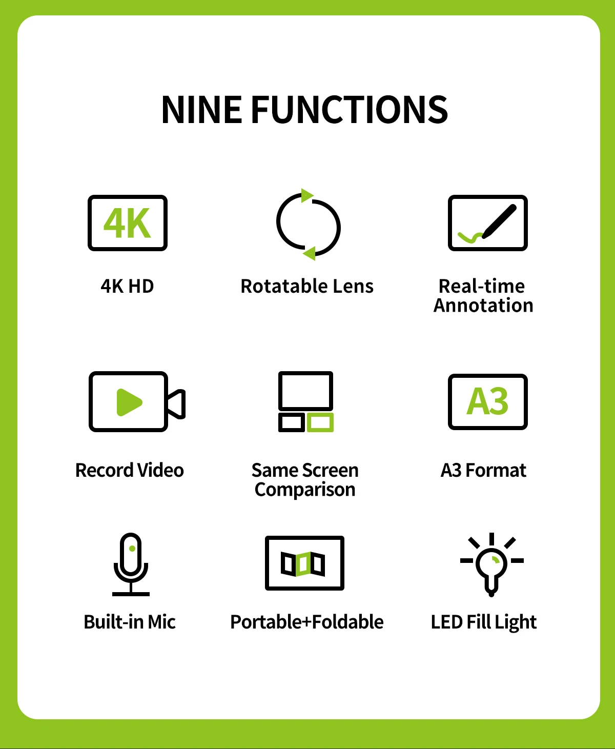 4k Document Camera Classroom Teaching Visualizer Digital Visual Presenter Visual