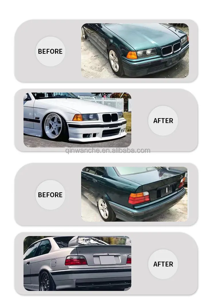 BMW E36 M3 Style Body Kit - High-Quality Bumpers & Skirts