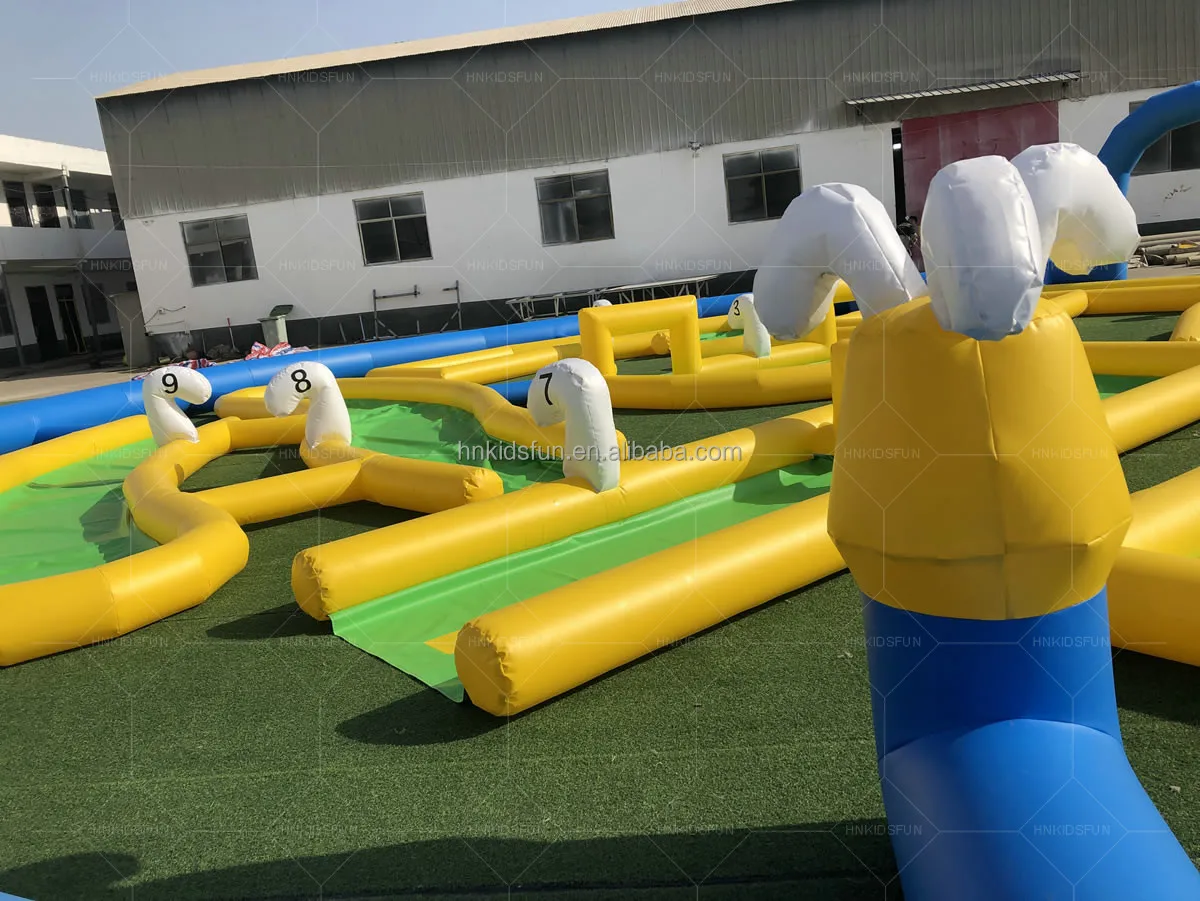 Inflatable Mini Golf - Portable 9 Hole Challenge Course