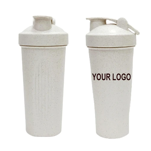 Eco Friendly No Leakproof Pink Protein Shaker Wheat Straw Water Bottle ...